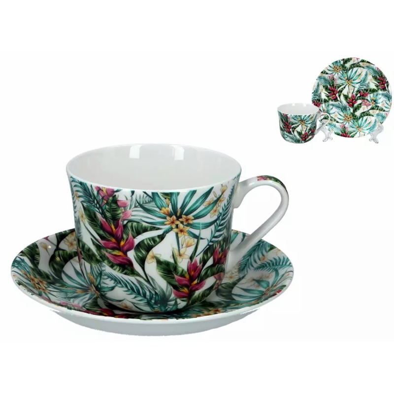 Filiżanka śniadaniowa ze spodkiem - Botanica (FBCh) 703-1519